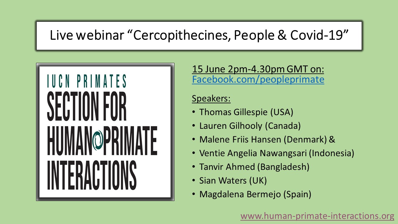 Webinar June 2020 – IUCN SSC PSG Section on Human-Primate Interactions